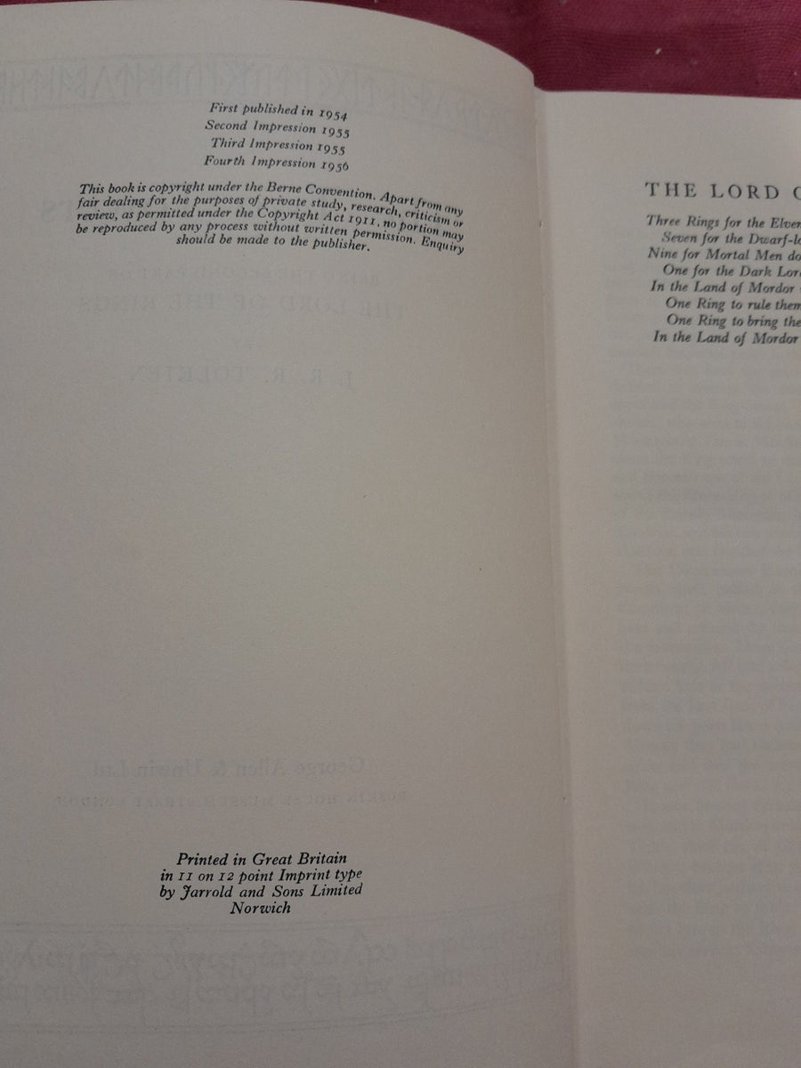 Lord of the Rings: The Two Towers +Map – Old Curiosity Bookshop